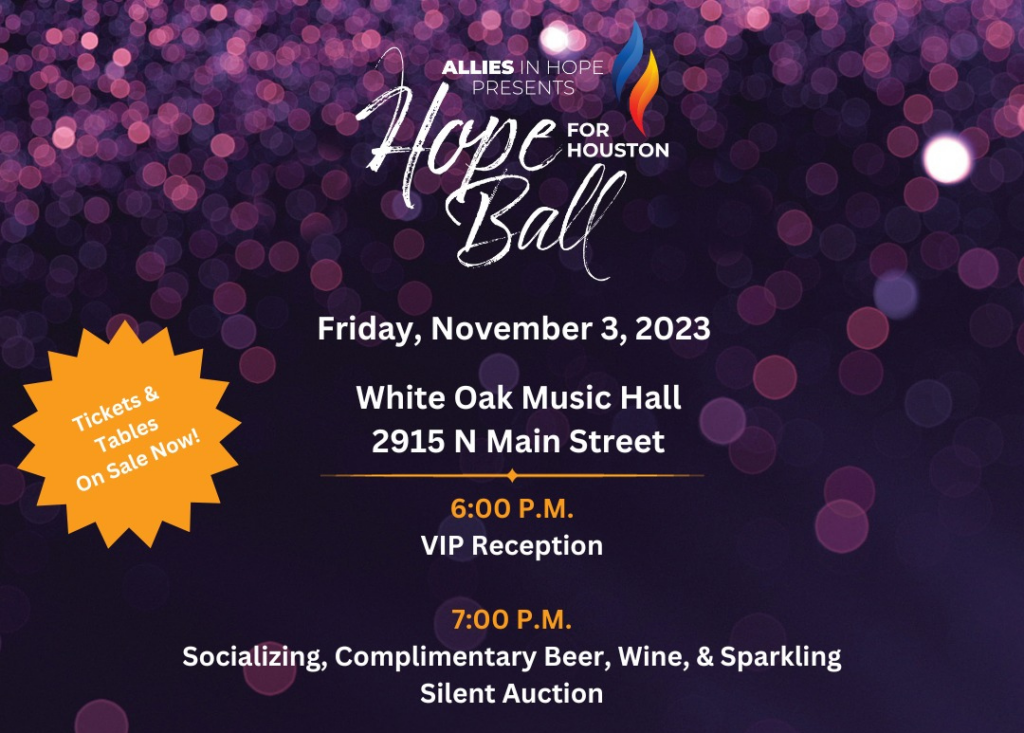 The Hope for Houston Ball will be an evening not forgotten!